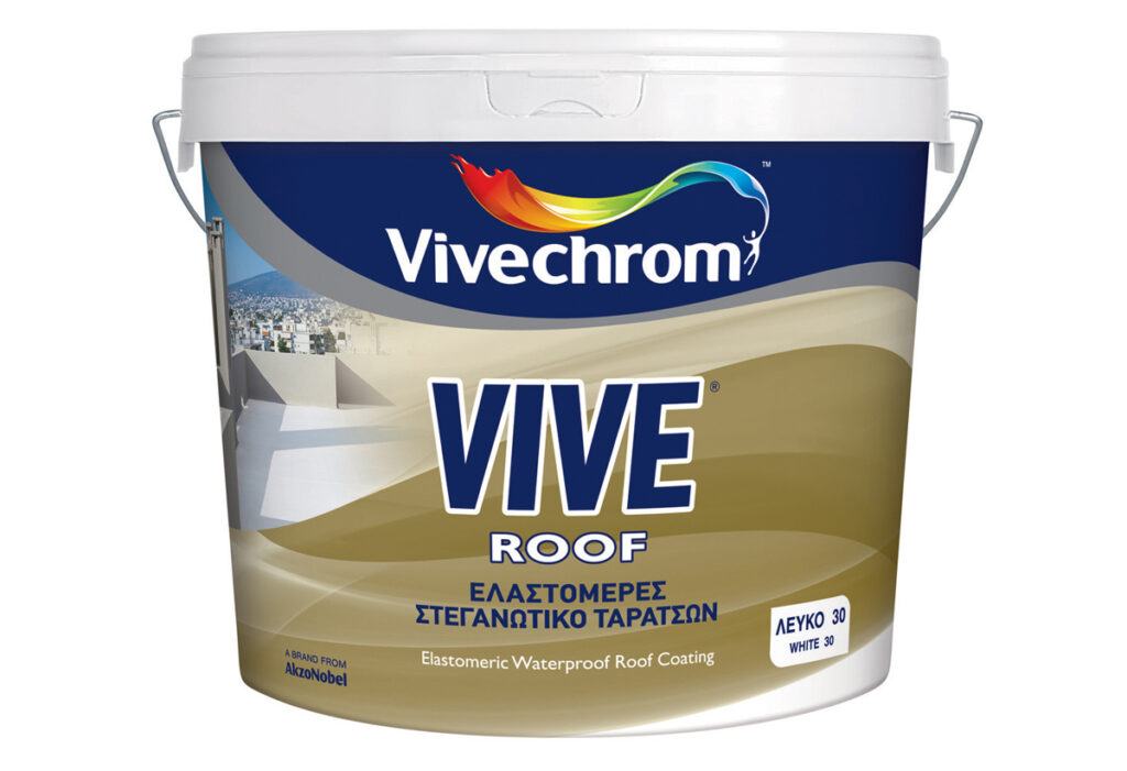 Vive Roof Vivechrom Ελαστομερές Μονωτικό Ταρατσών ΒΙΒΕΧΡΩΜ – Χρωματοπωλείο